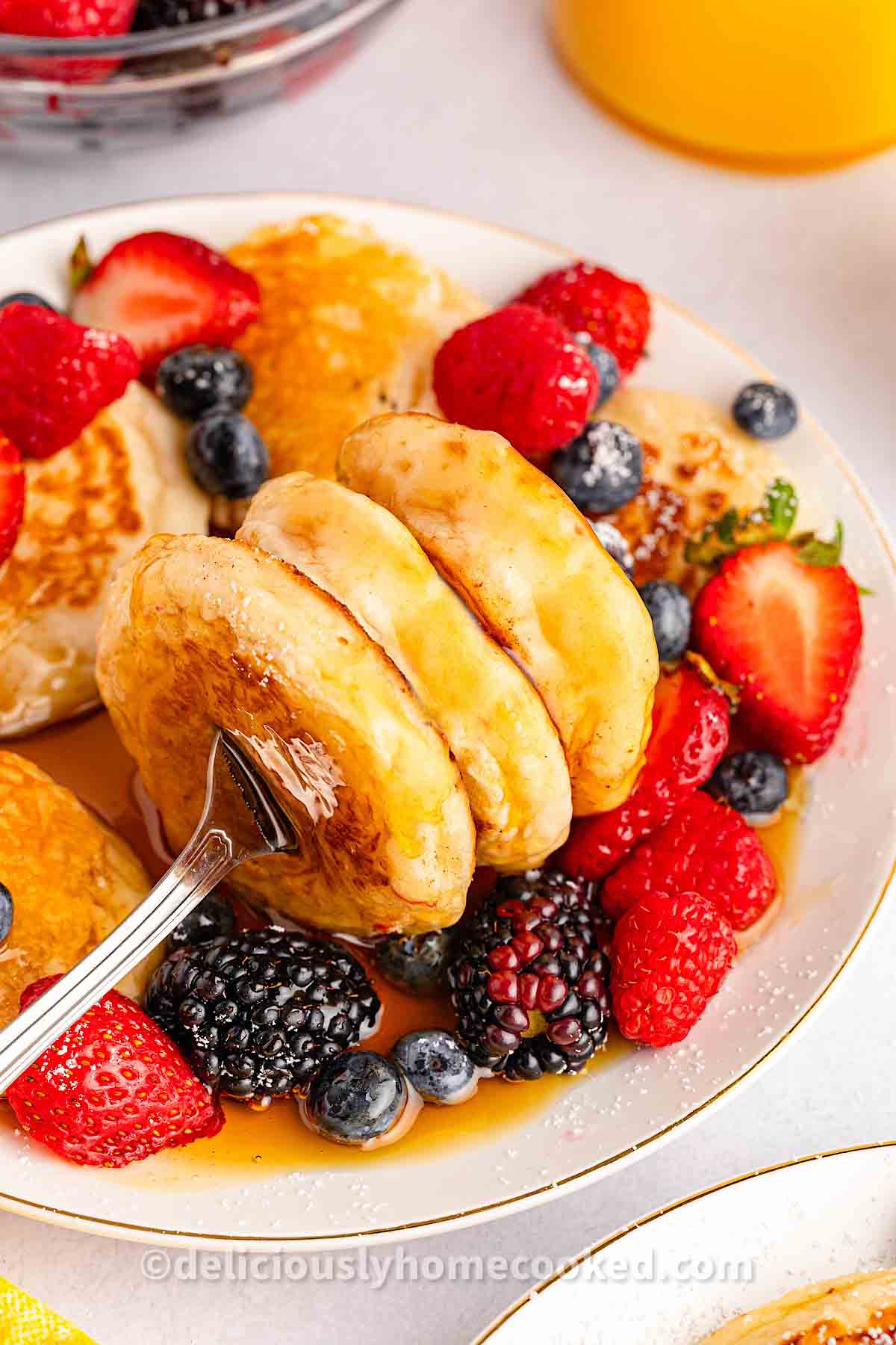 Mini pancakes - Deliciously Home Cooked