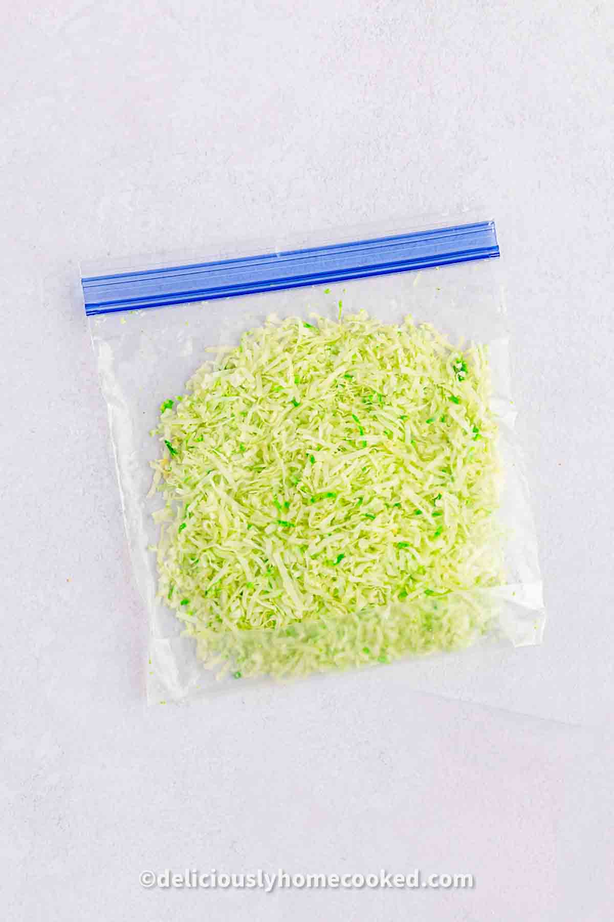 Colored coconut flakes - Deliciously Home Cooked