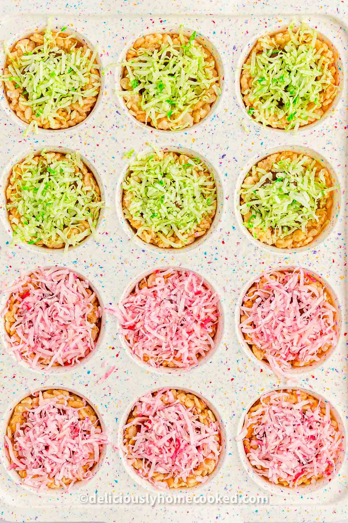 Colored coconut flakes - Deliciously Home Cooked