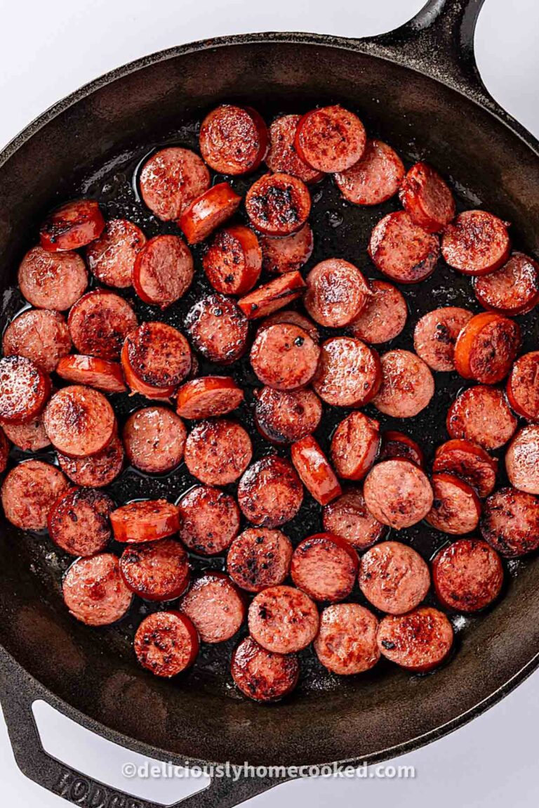 How to cook kielbasa on the stove top - Deliciously Home Cooked