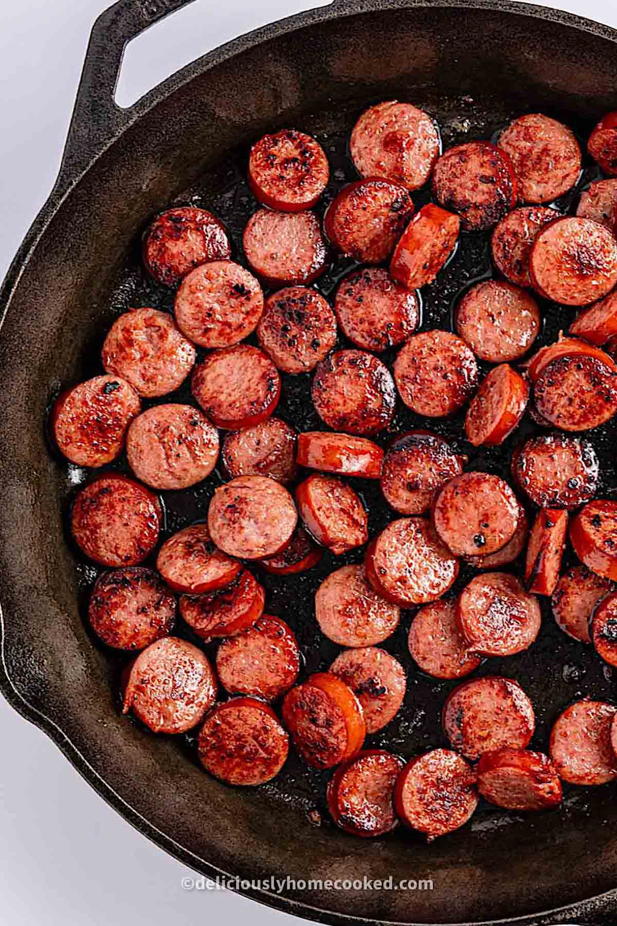 How to cook kielbasa on the stove top - Deliciously Home Cooked