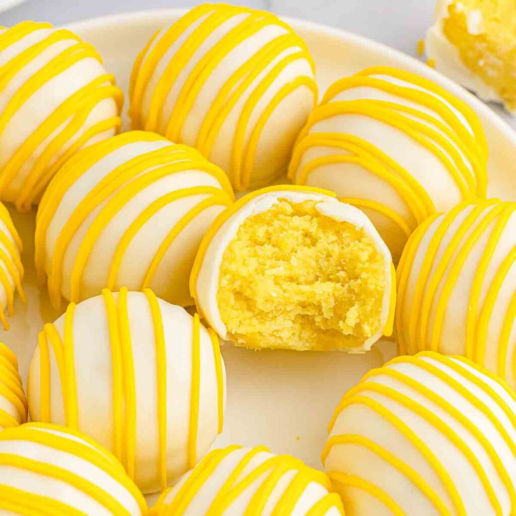 Lemon cake balls - Deliciously Home Cooked