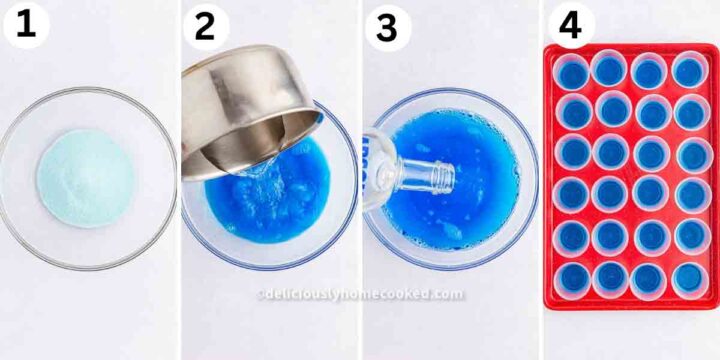 Red, white and blue Jello shots - Deliciously Home Cooked