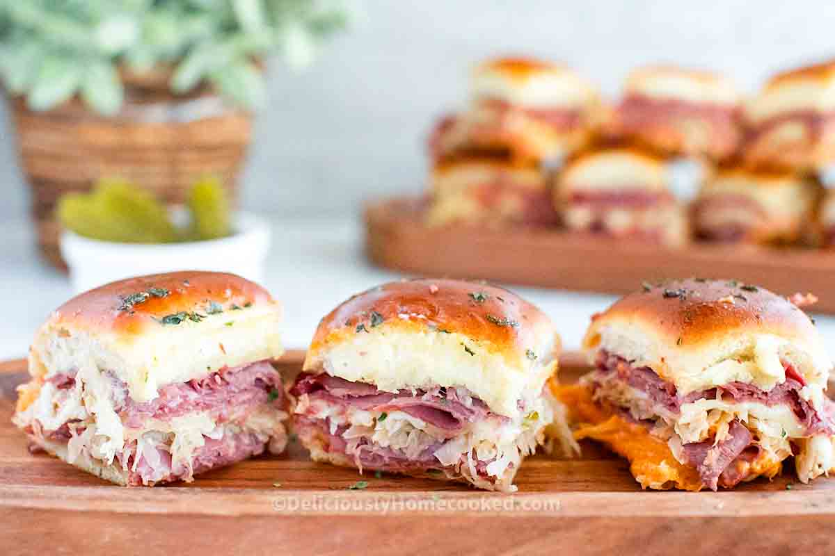 Reuben sliders - Deliciously Home Cooked