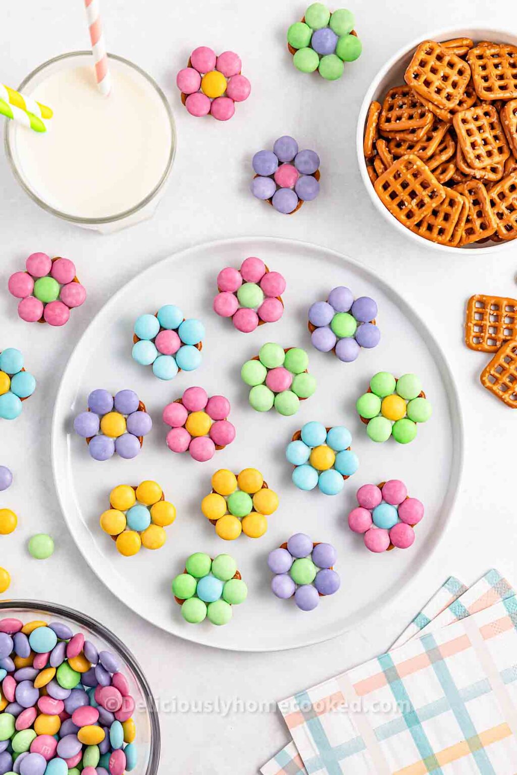 Spring Flower pretzels - Deliciously Home Cooked