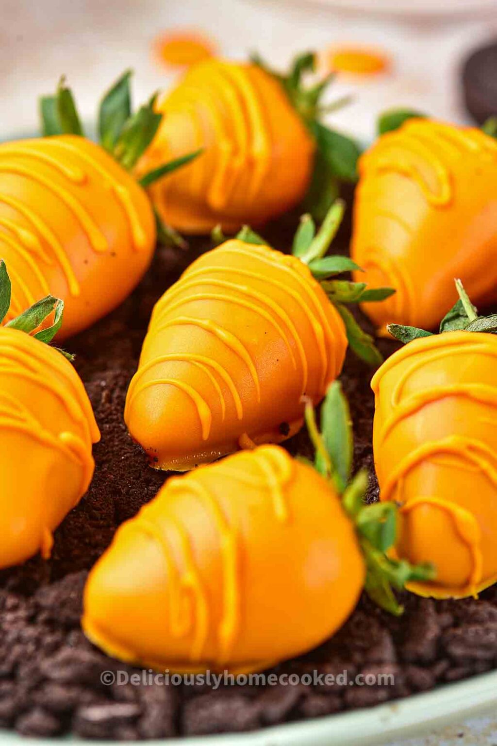 Chocolate covered Strawberry carrots - Deliciously Home Cooked