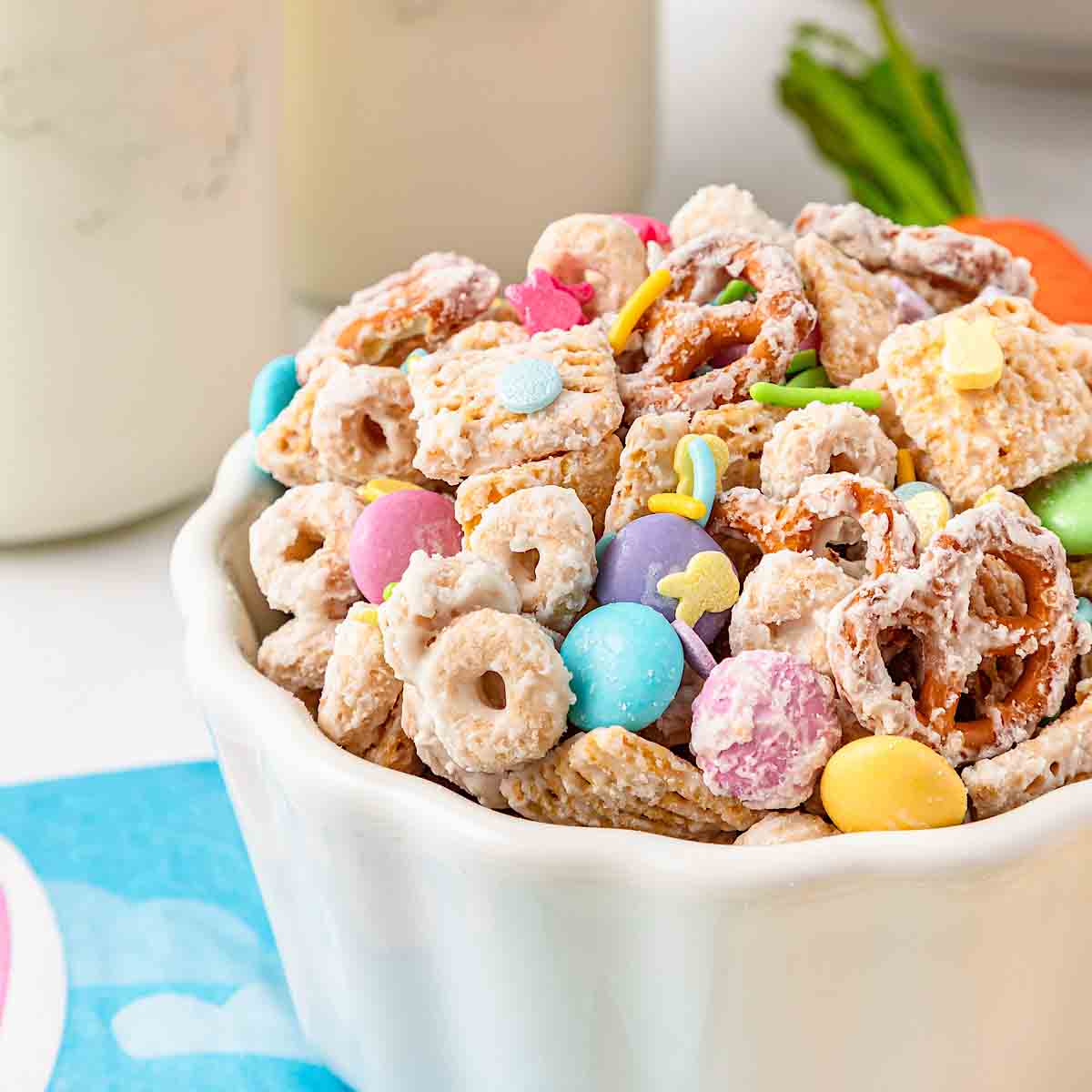 Homemade Easter Chex mix recipe - Deliciously Home Cooked