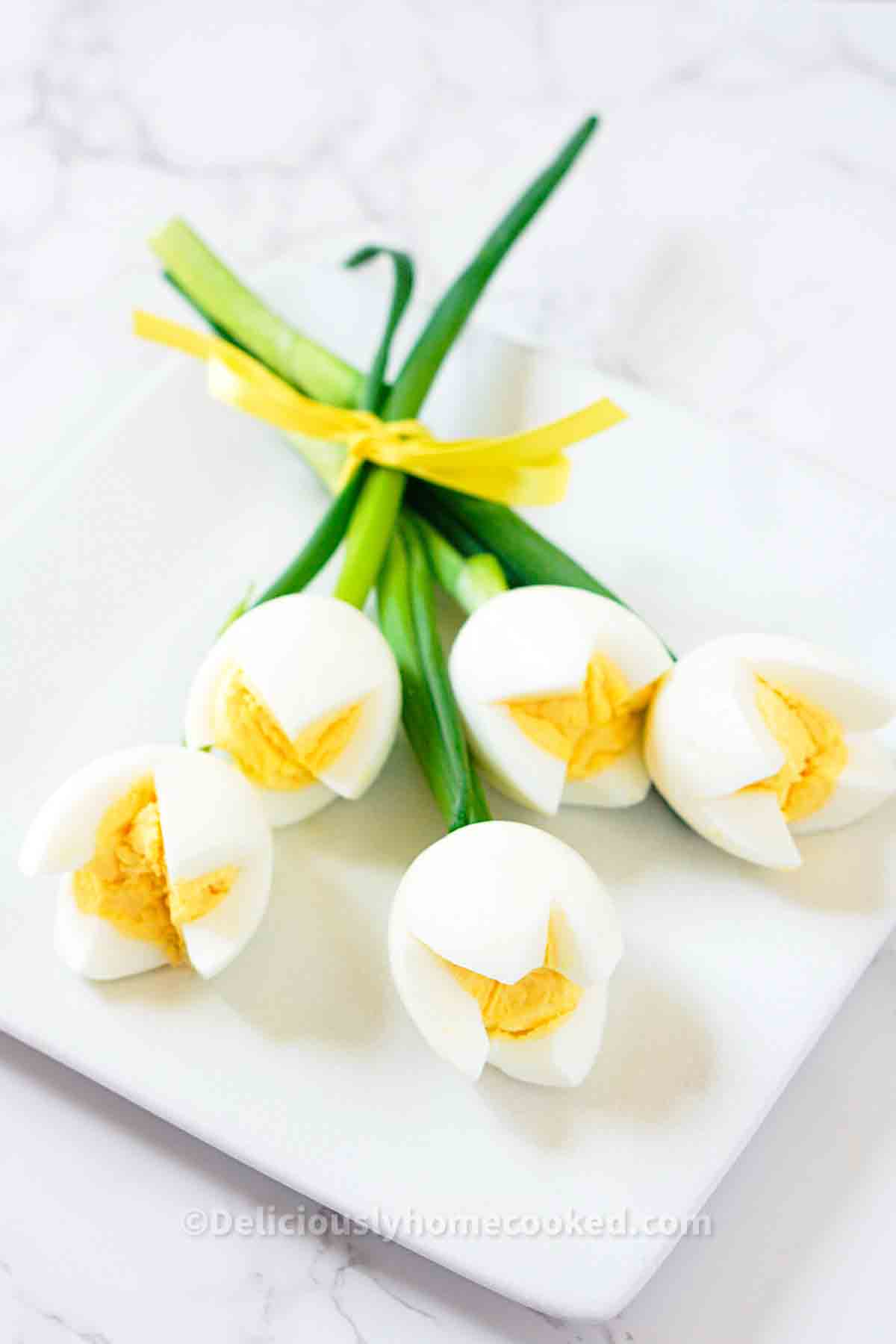 Tulip egg bouquet recipe - Deliciously Home Cooked