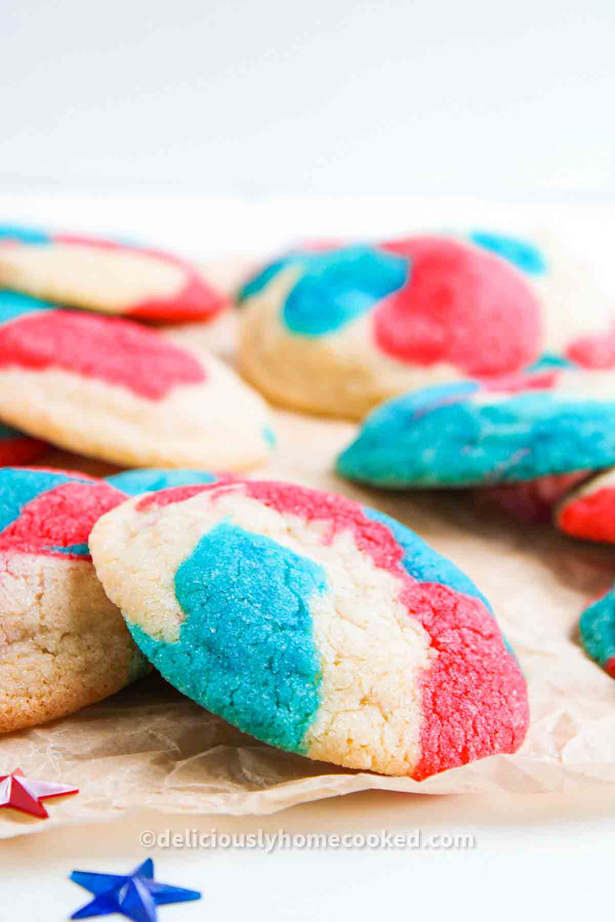 4th of July cookies - Deliciously Home Cooked