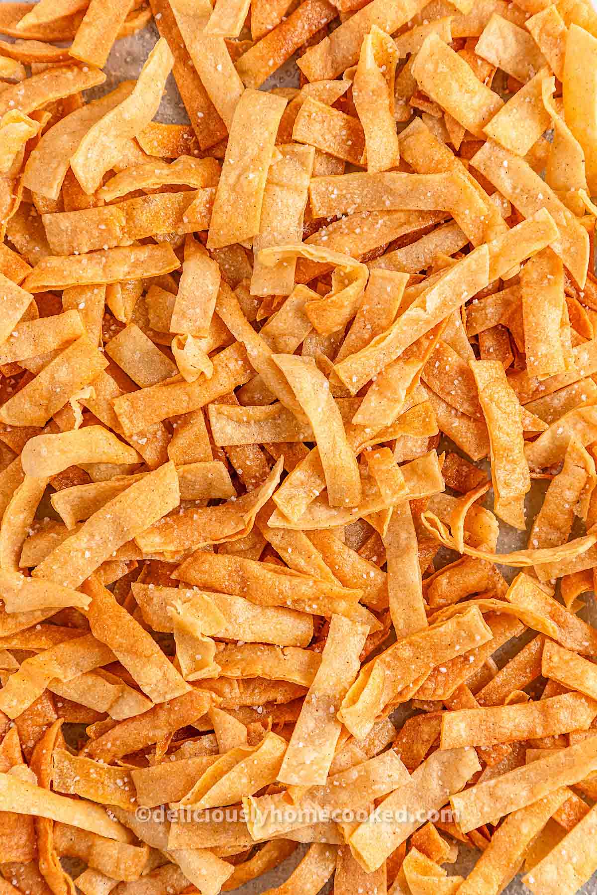 How to make Tortilla strips - Deliciously Home Cooked