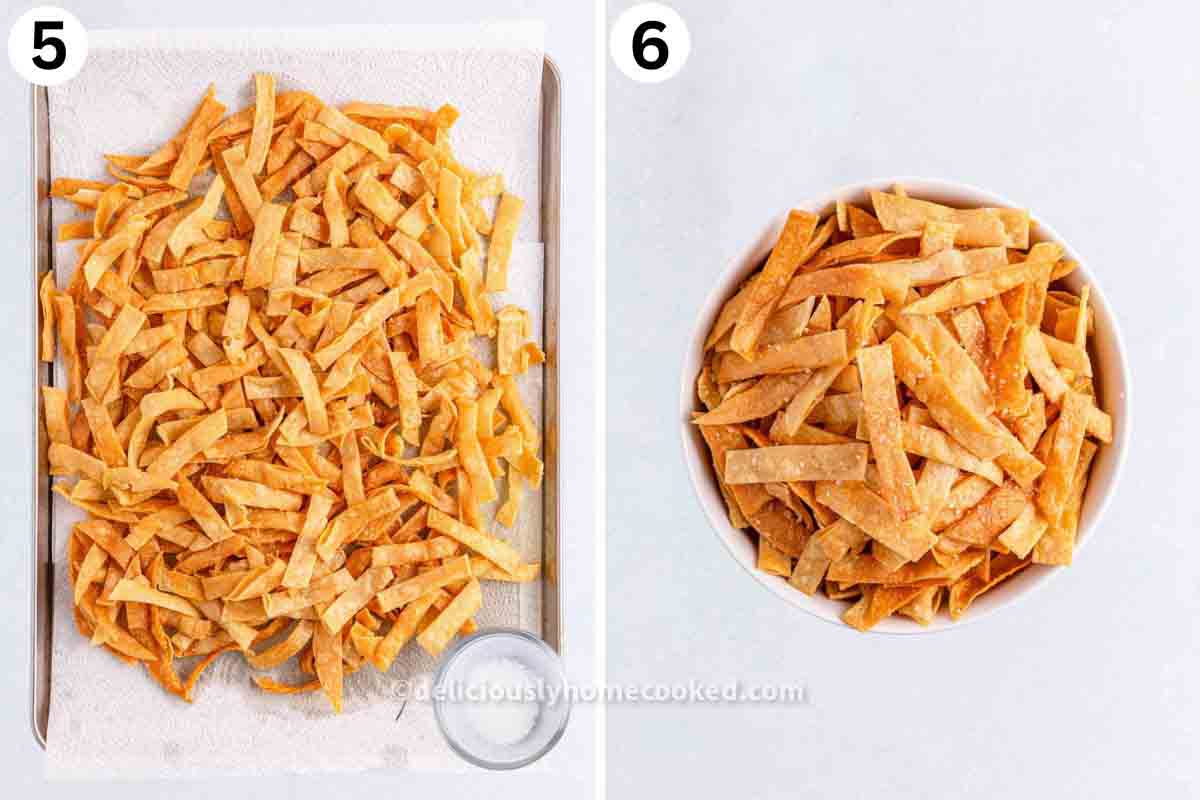 How to make Tortilla strips - Deliciously Home Cooked