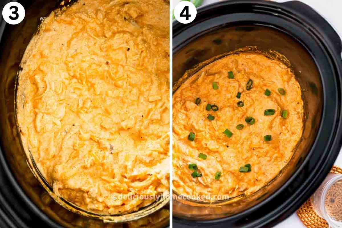 Slow cooker buffalo chicken dip - Deliciously Home Cooked