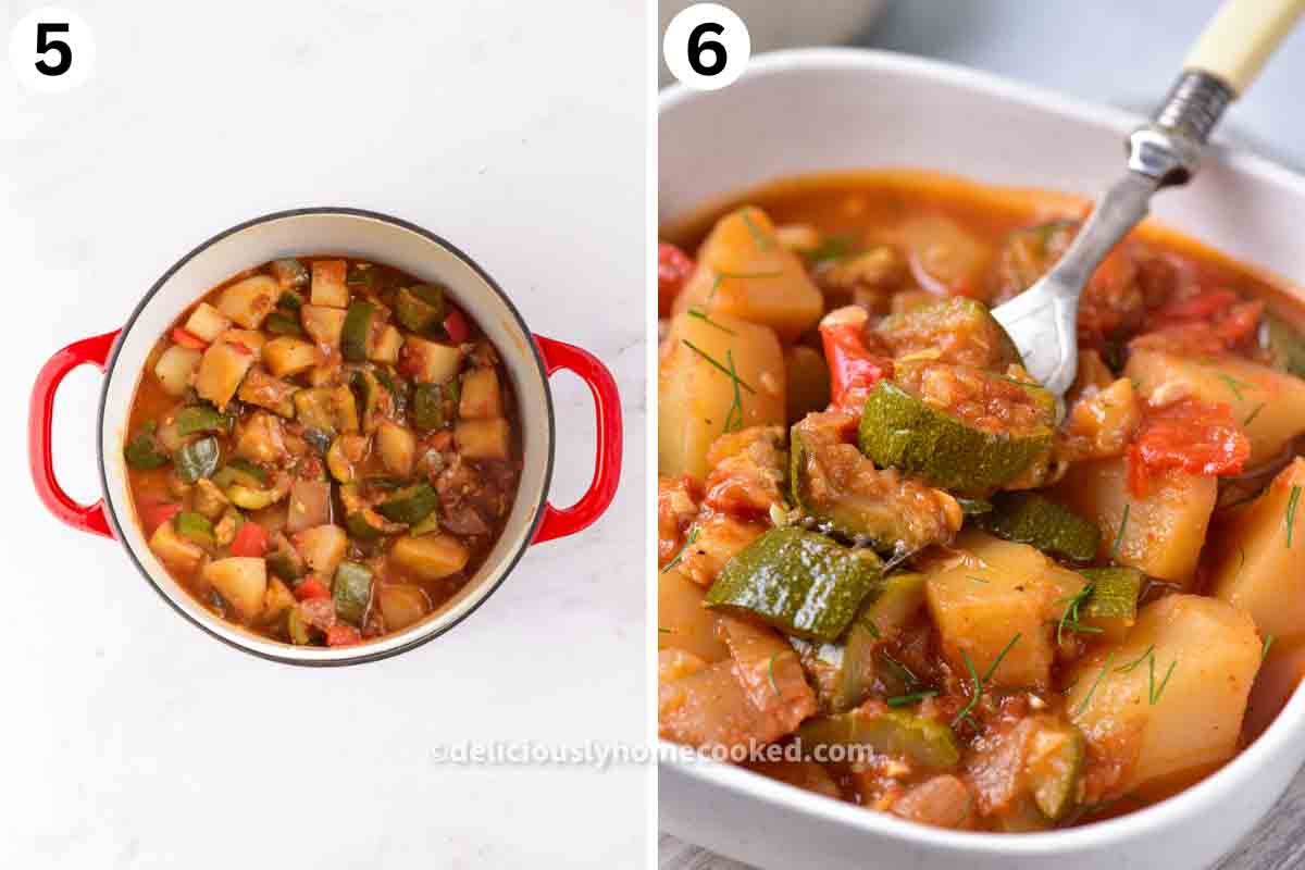 One pot hearty vegetable stew - Deliciously Home Cooked