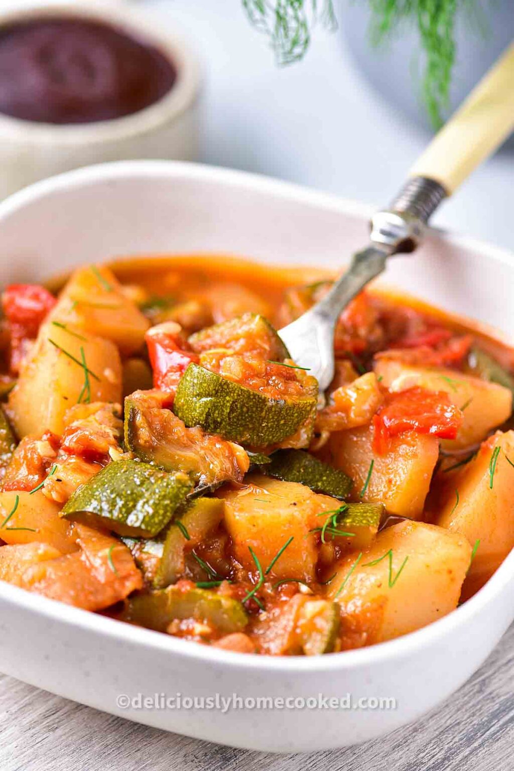 One pot hearty vegetable stew - Deliciously Home Cooked