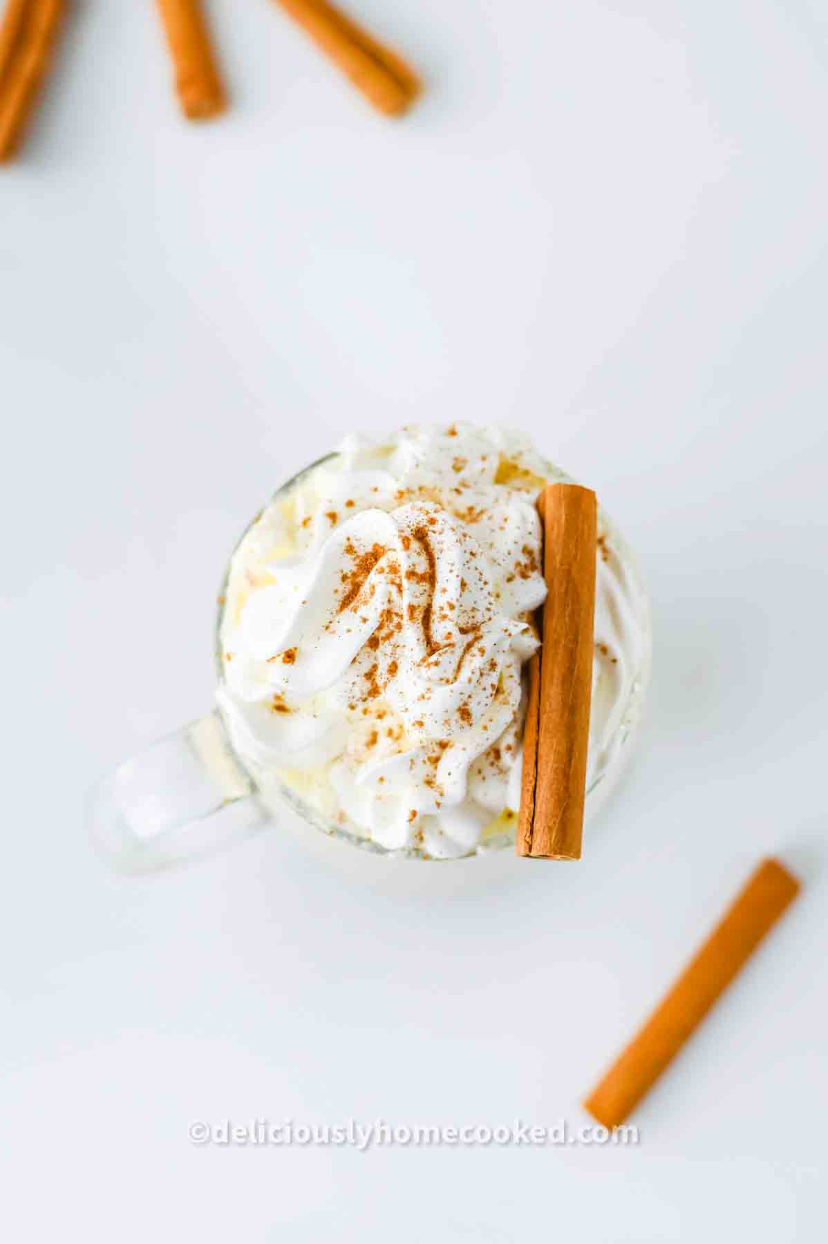 Pumpkin white hot chocolate - Deliciously Home Cooked