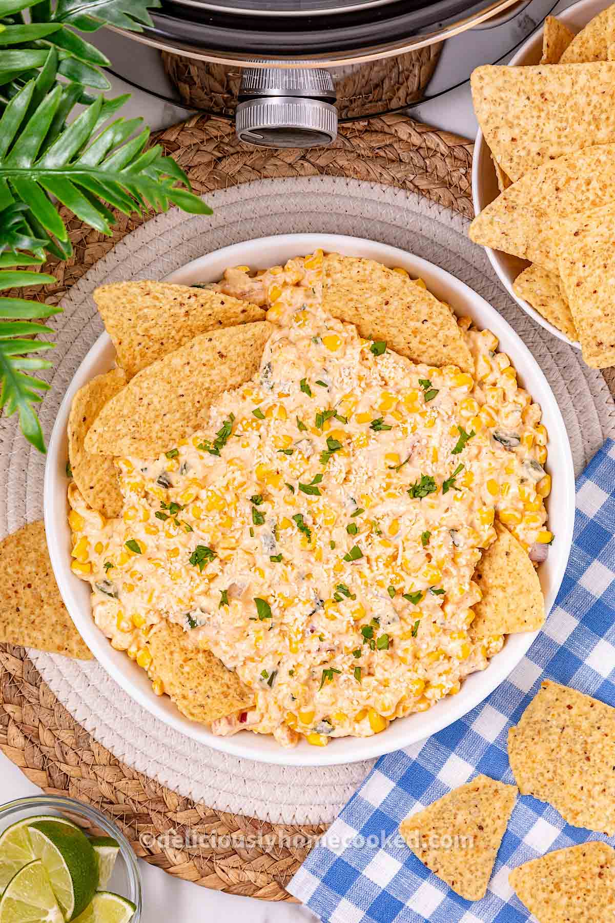 Crockpot Mexican Street Corn Dip for Game Day