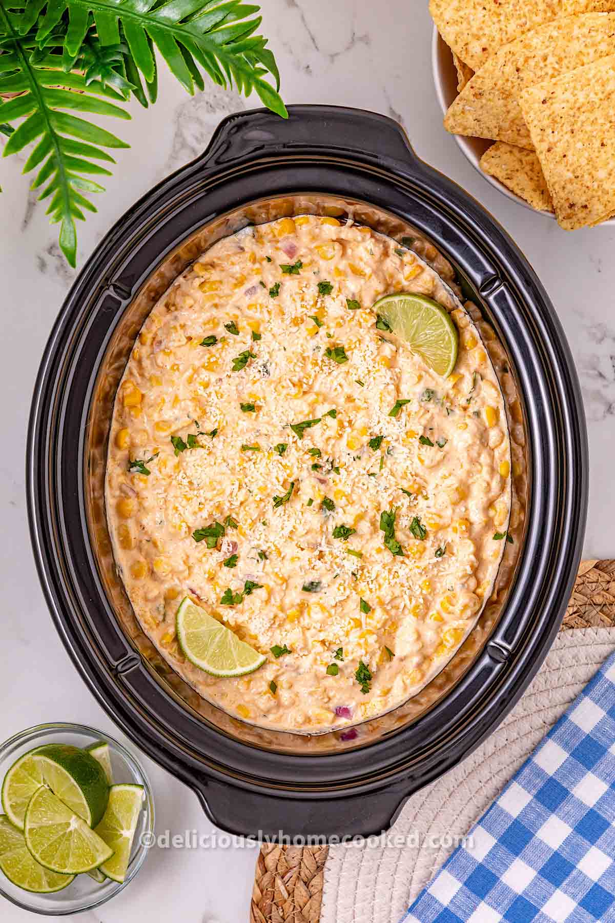 Crockpot Mexican Street Corn Dip for Game Day