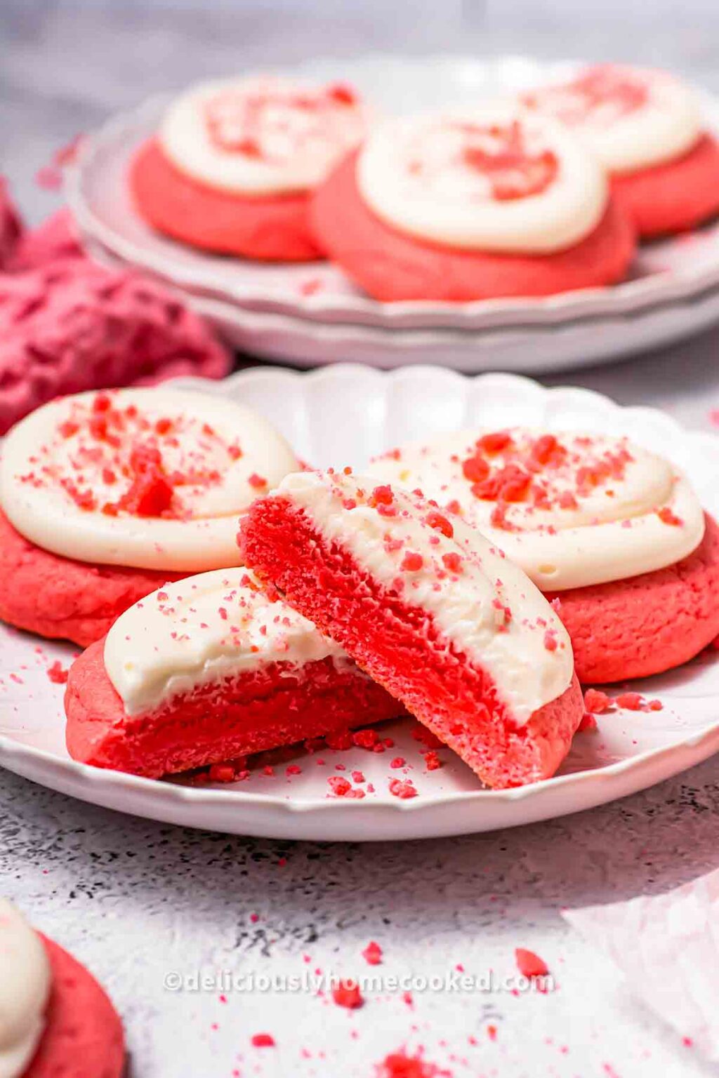 Crumbl Pink Velvet Cookies Copycat Recipe