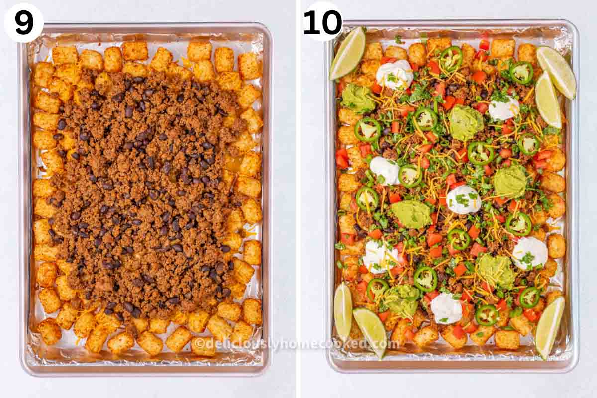 Loaded Totchos recipe (Tater tot nachos) Deliciously Home Cooked