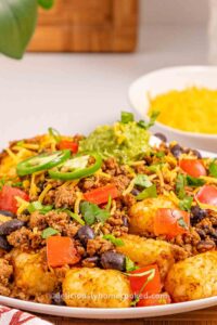Loaded Totchos recipe (Tater tot nachos) Deliciously Home Cooked