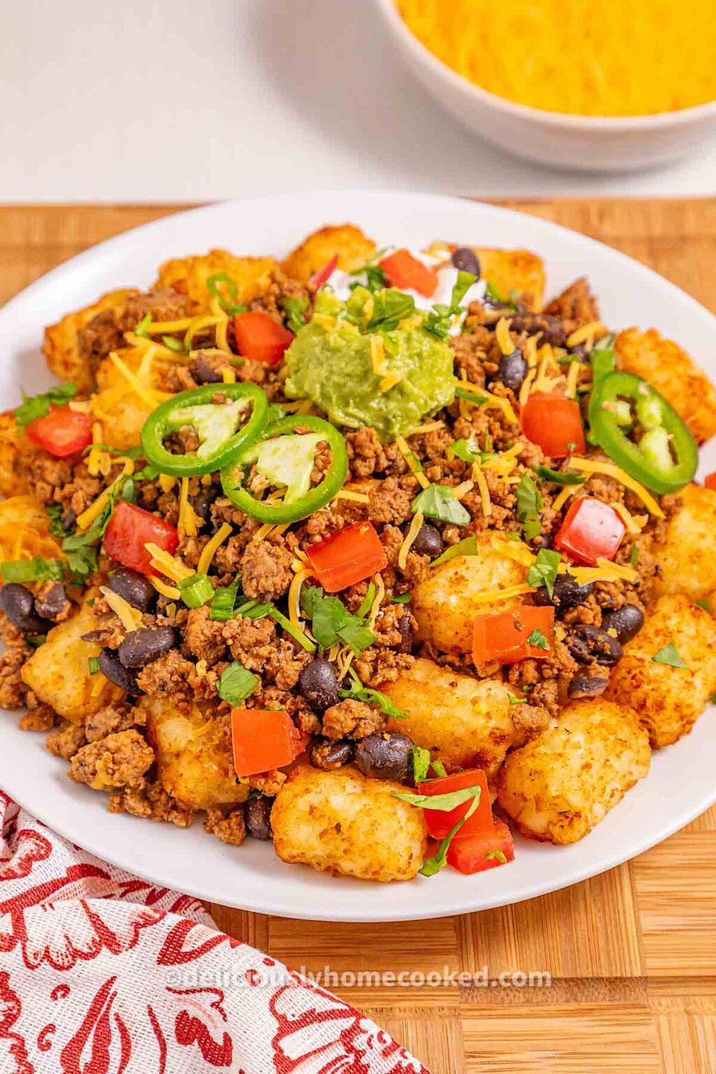 Loaded Totchos recipe (Tater tot nachos) Deliciously Home Cooked
